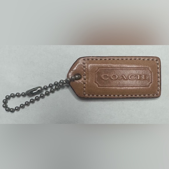Coach | Accessories | Coach Brown Leather Hang Tag | Poshmark